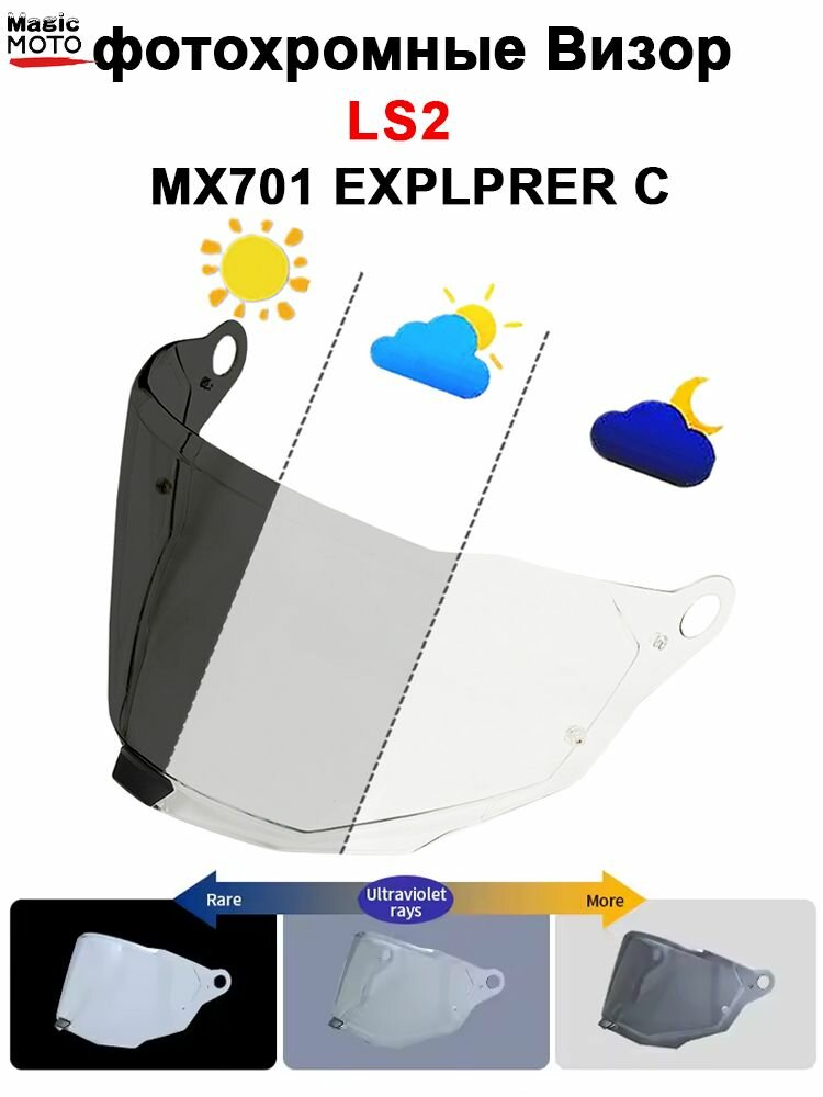 Фотохромные Визор для шлема LS2 MX701 EXPLORER апчасть мотошлема