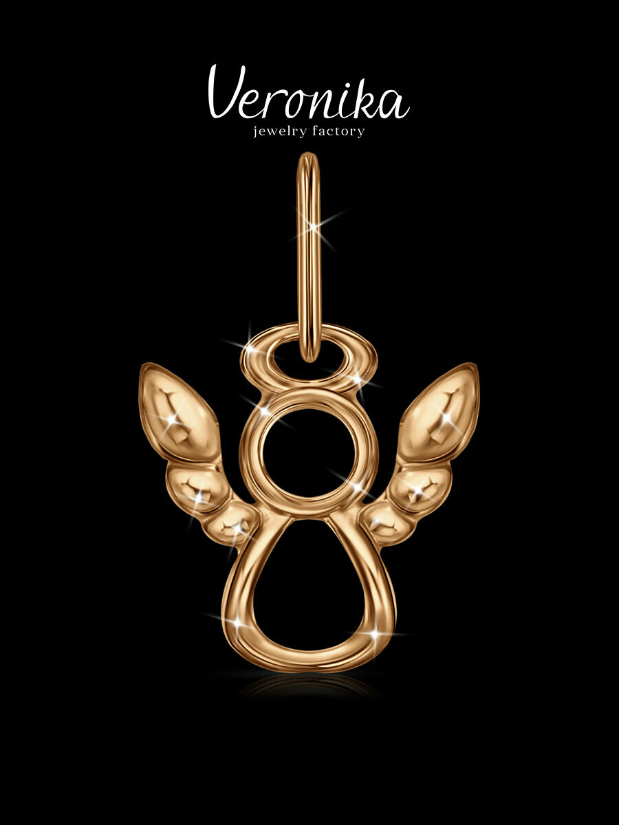 Подвеска, серебро, 925 проба, золочение