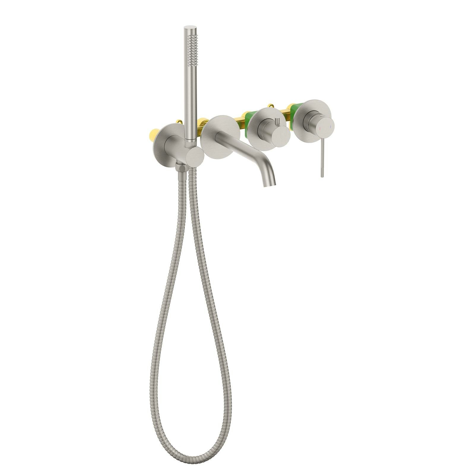 Смеситель для ванны встроенный для ванны с душем Timo Saona 2314/13YSM никель