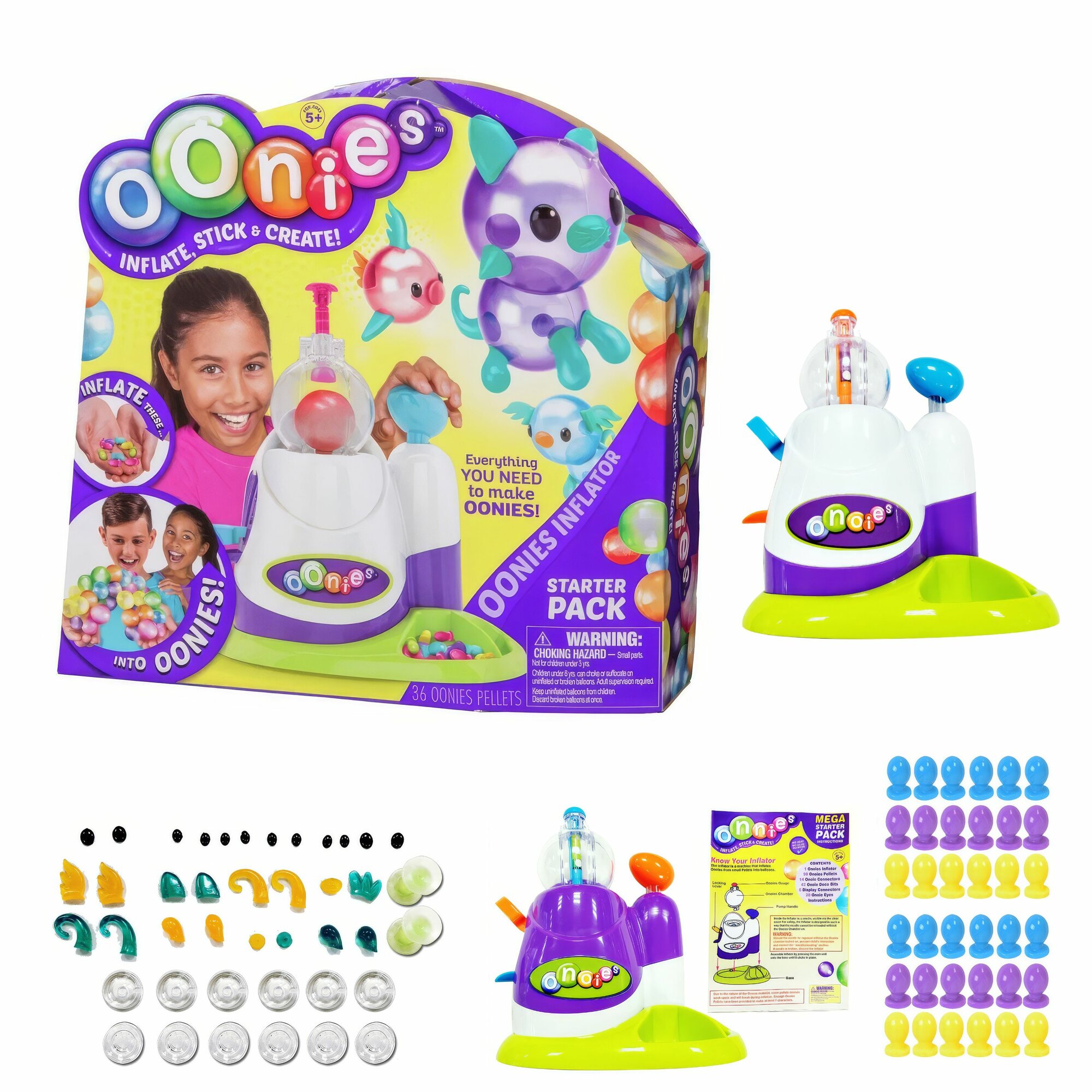 Детский Конструктор из надувных шаров "Oonies"/oonies из конструктор шариков/шарики воздушные/насос для выдувания шаров