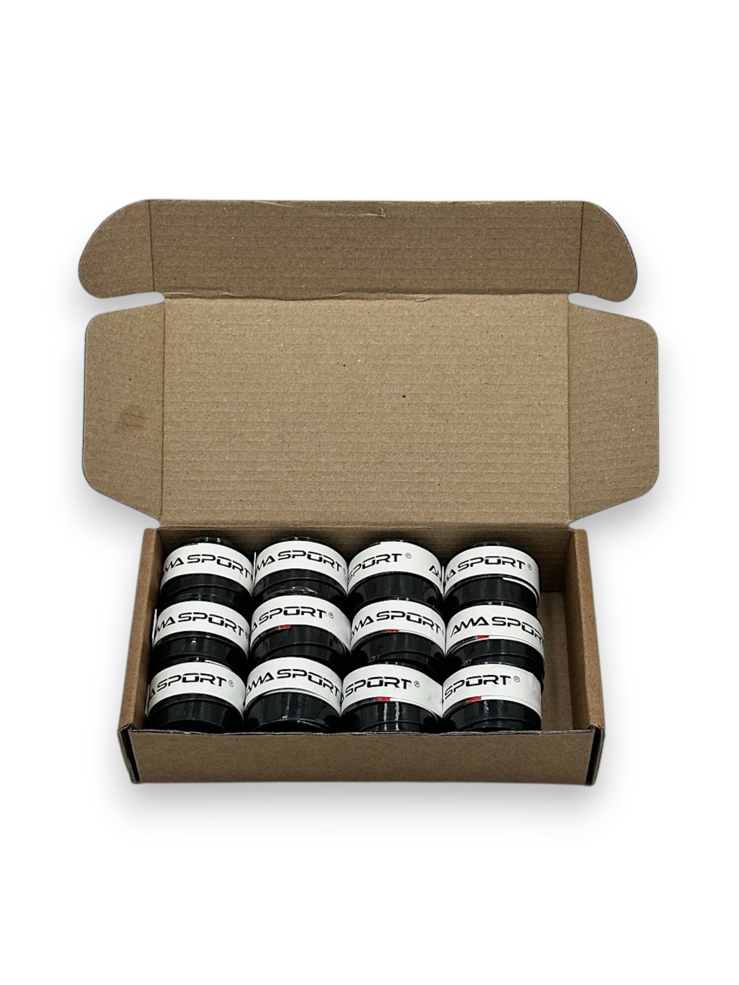 Профессиональная намотка AMA Sport на ракетки 12 шт, черная, 110 см