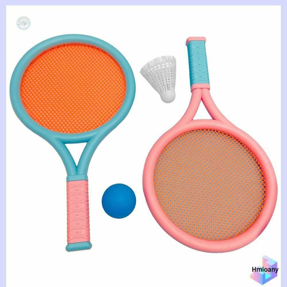 Детская ракетка для бадминтона с мячами легкая, прочная и безопасная для детей, яркий дизайн, набор для игр и тренировок