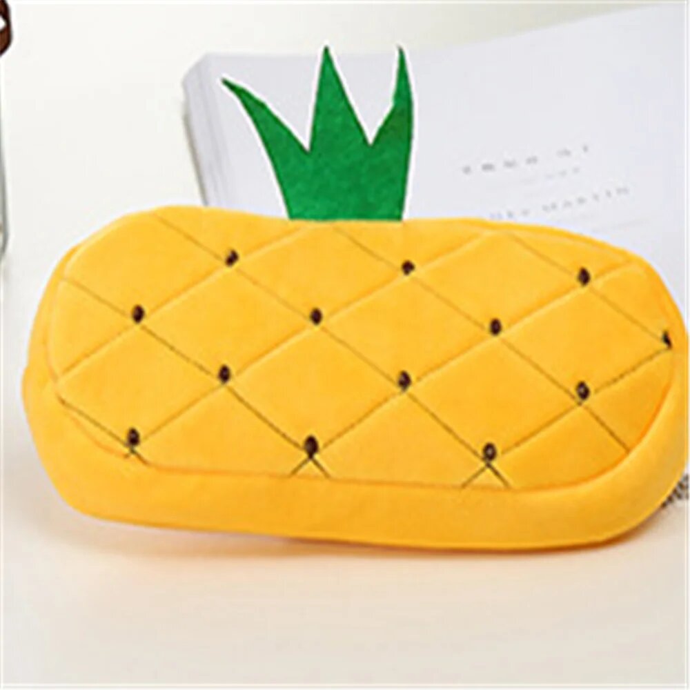 Фрукты, плюшевая игрушка - ключевая цепочка подарка плюшевая монетная кошелька Сумка кошелька, желтые, SKU02995