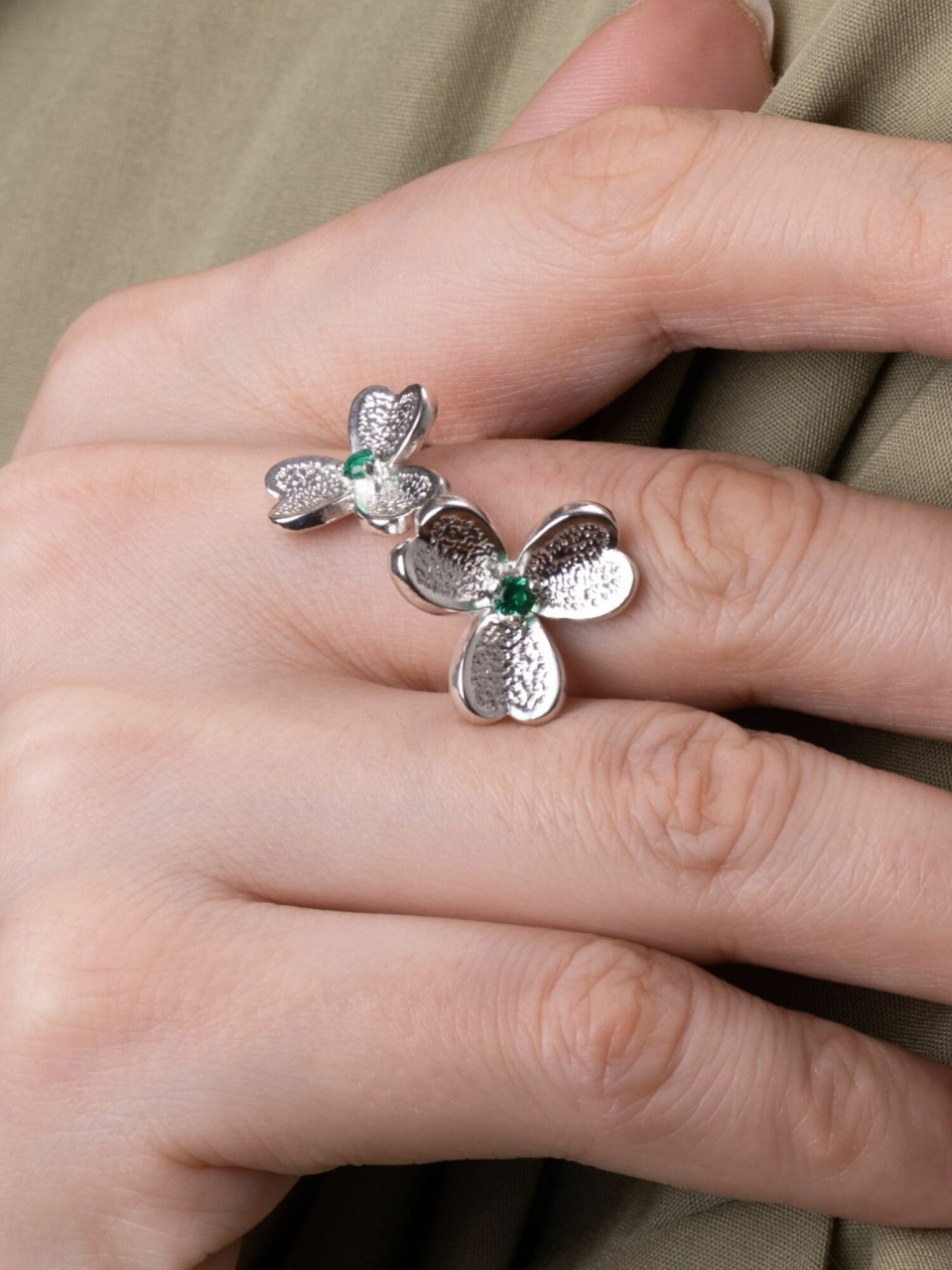 Кольцо, серебро, 925 проба, родирование, фианит