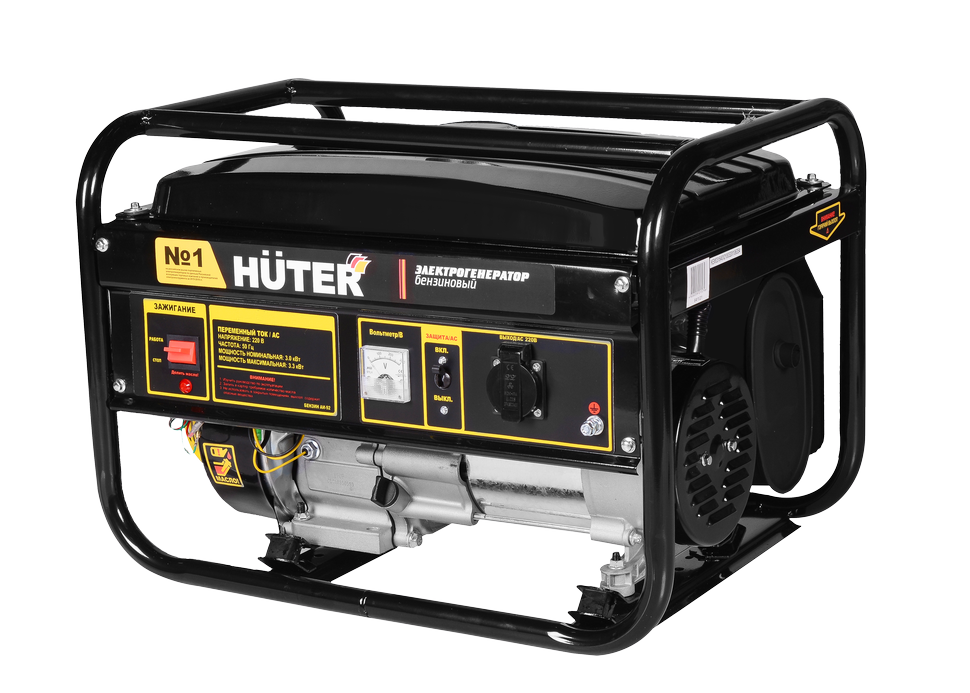 Электрогенератор, Huter DYL484000L, щеточный, синхронный, ручной запуск