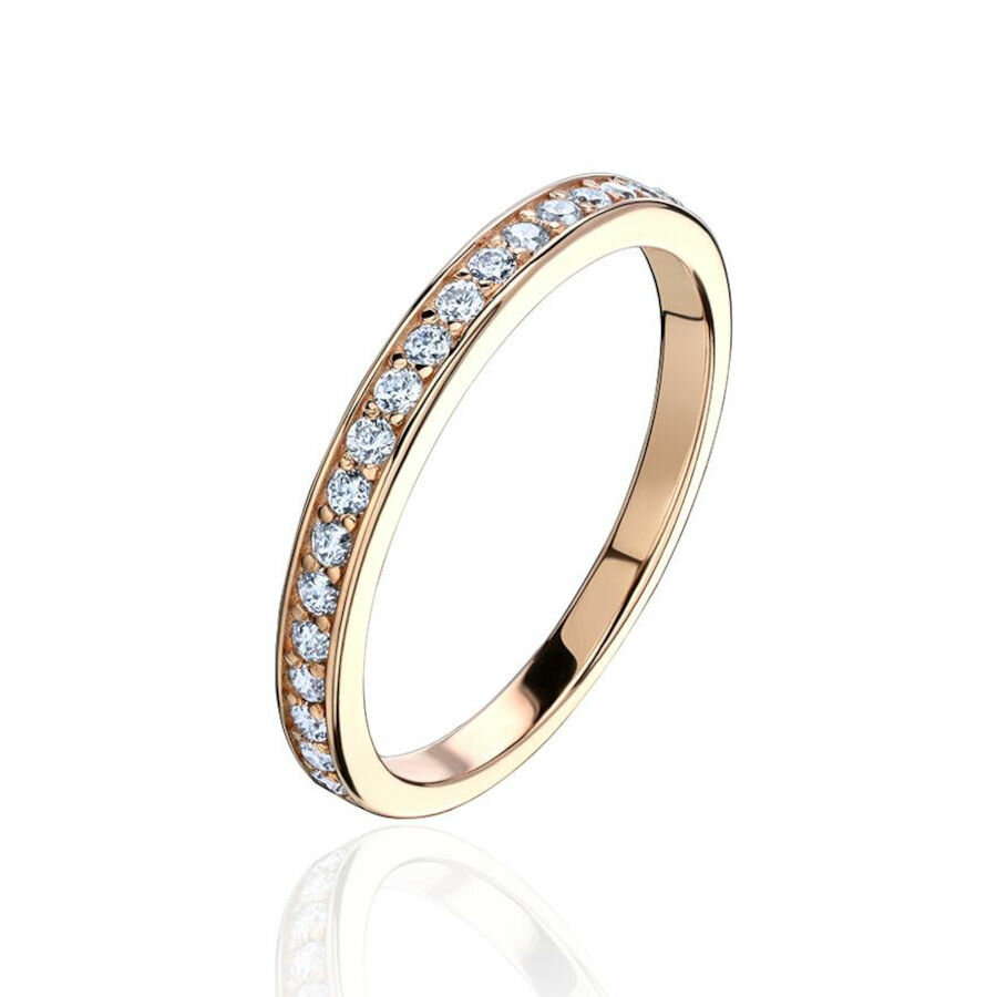 Кольцо, красное золото, 585 проба, бриллиант