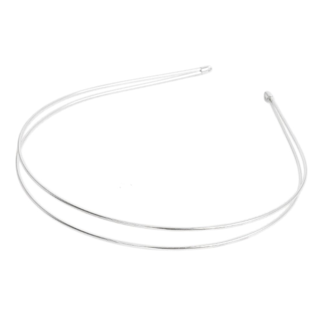 Универсальная повязка на голову-двухрядная серебристая