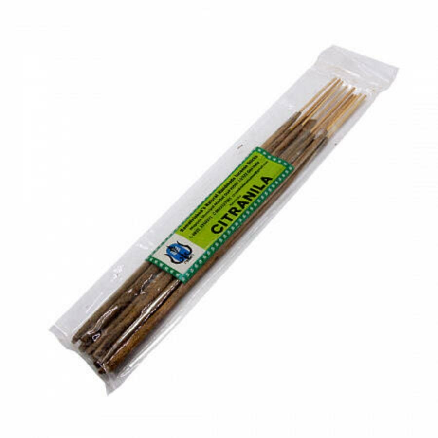 CITRONELLA Ramakrishna's Natural Handmade Incense Sticks (цитронелла натуральные благовония ручной работы, Рамакришна), 20 г.
