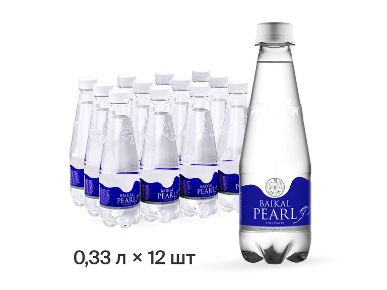 Природная вода BAIKAL PEARL (Жемчужина Байкала) негазированная, 12 шт. по 0.33 л, пэт