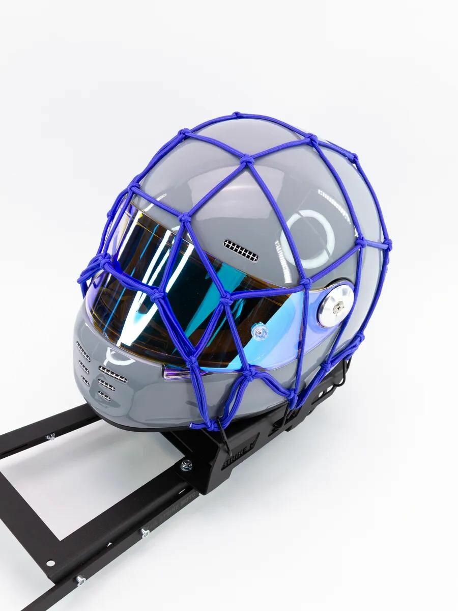 Сетка багажная 40 х 40 см синяя на мотоцикл, питбайк, эндуро.