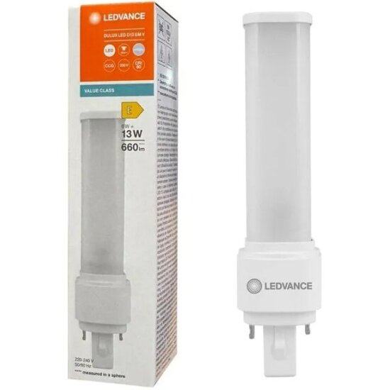 Светодиодная лампа Ledvance-osram LEDVANCE DULUX D13 LED 6W/840 230V EM G24d-1