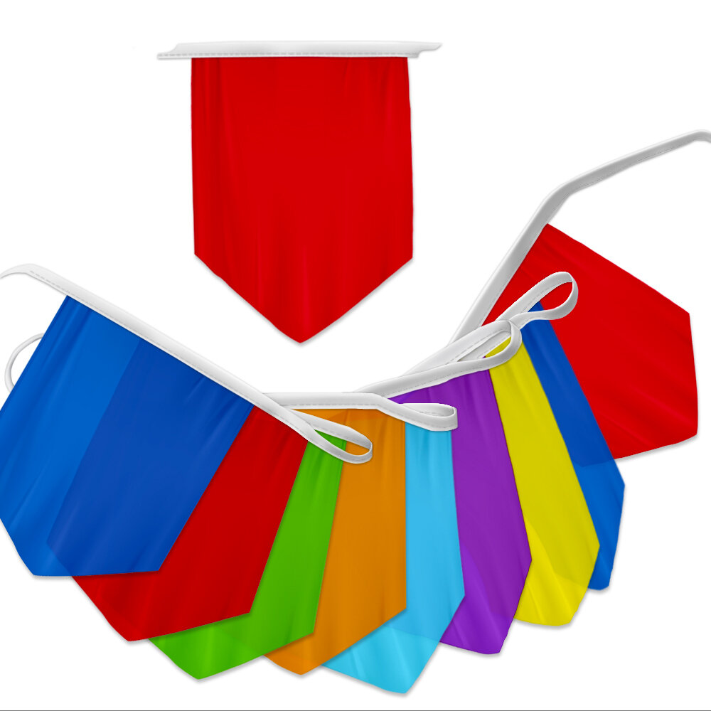 Гирлянда, флажная лента разноцветная "Домики" / флажковая лента / 10 м.