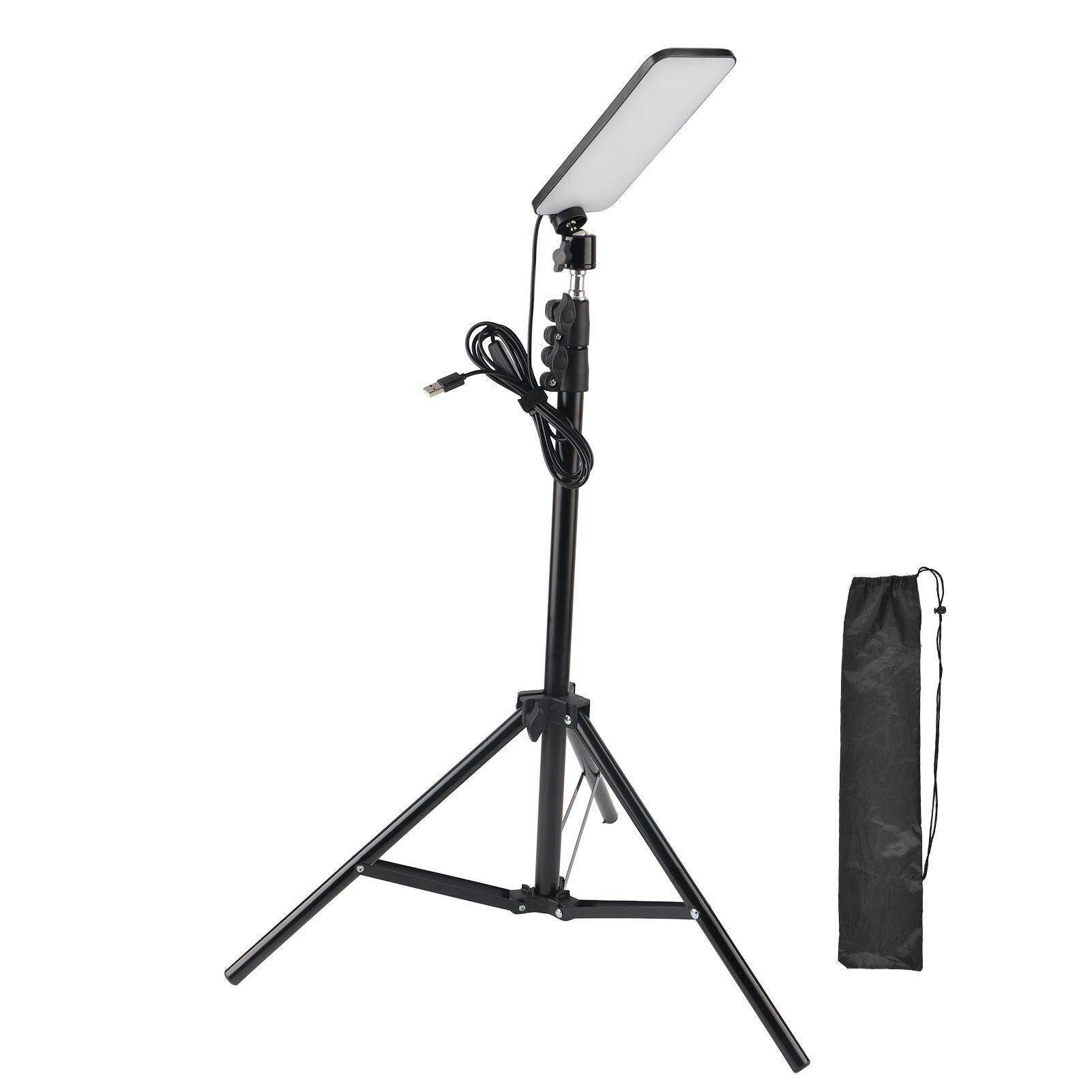 1680LM Высокая яркость светодиодная подставка 84 светодиода Рабочий фонарь с регулируемой высотой и питанием от USB с подставкой до 71 дюйма