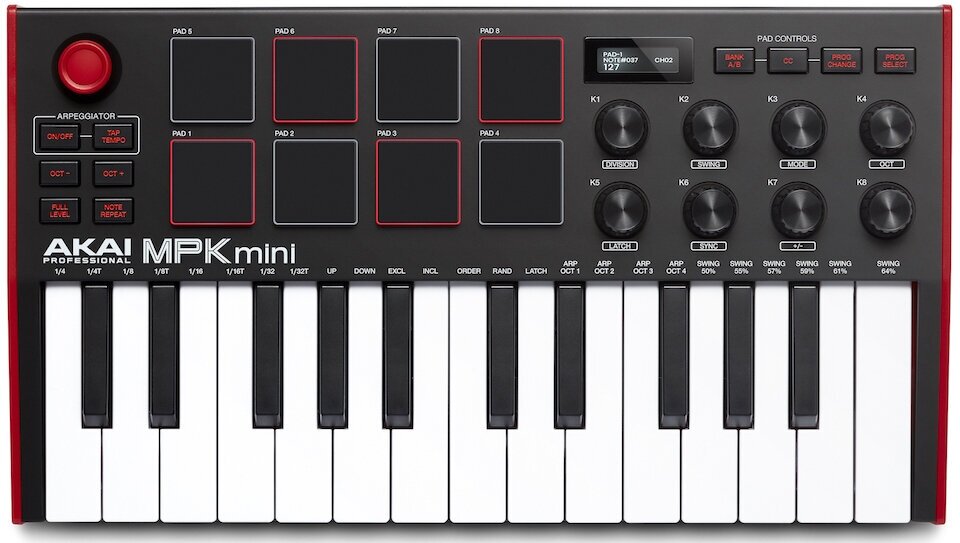 Akai Pro MPK Mini MK3 - MIDI-клавиатура с 25 клавишами