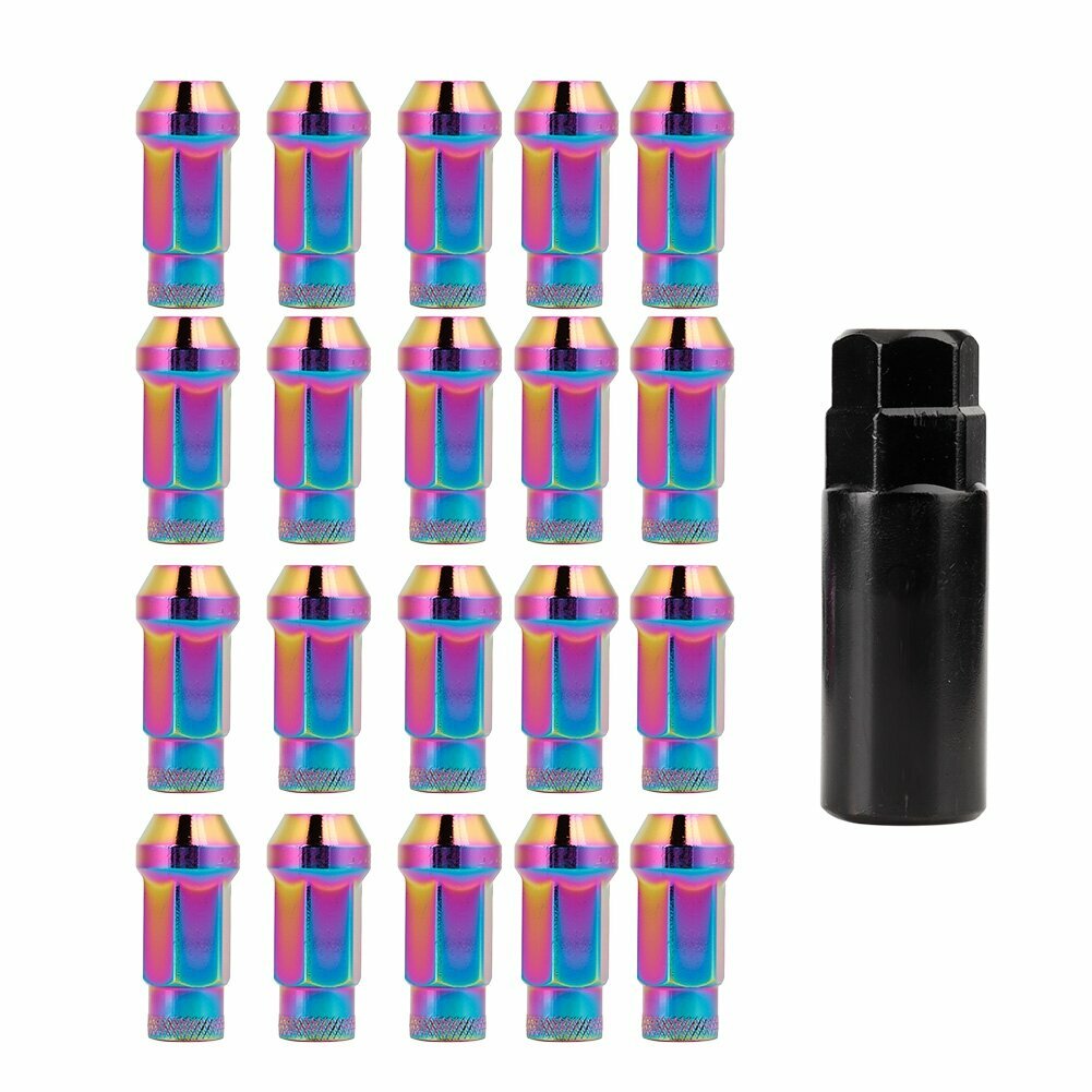 1,25-дюймовые железные гайки-желудь, удлиненные открытые болты для гоночных колес с ключом