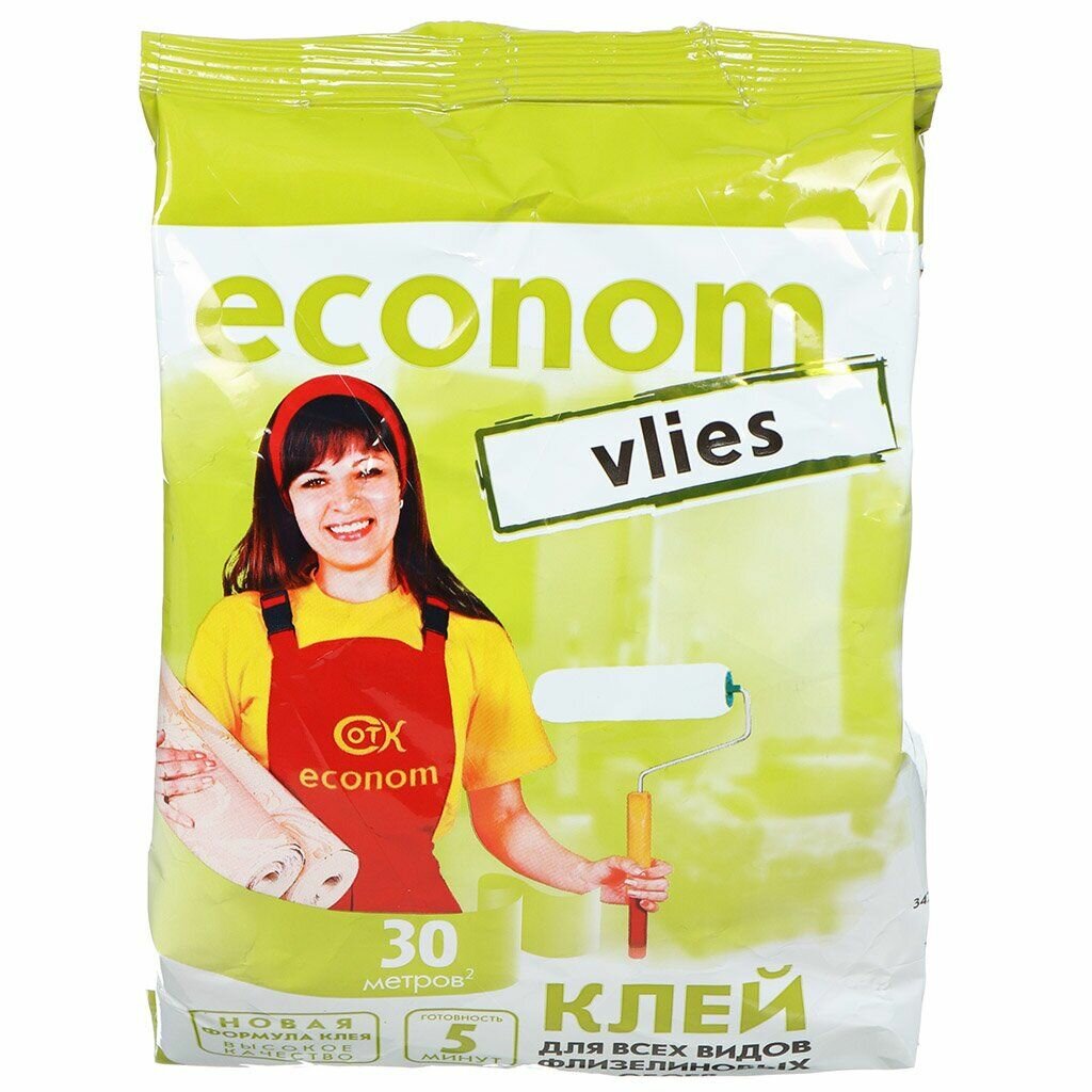 Клей для обоев Ecolux "Econom", для флизелиновых, 250 г