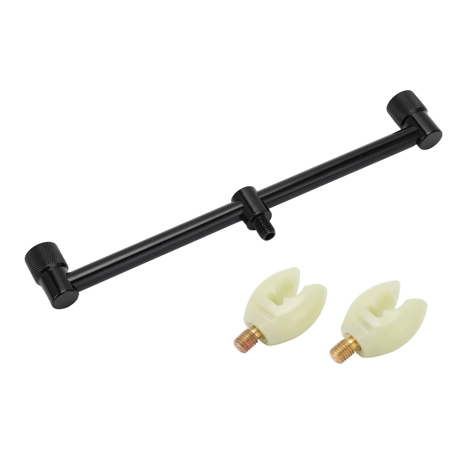 Держатель для удилища для карповой рыбалки, перекладина для крепления на удочку со светящейся головкой из алюминиевого сплава (кронштейн 25 см, 2 головки)