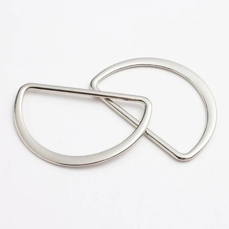 Металлические D-образные кольца 20mm Silver, 10 шт.