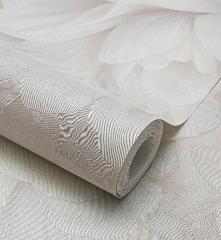 Флизелиновые обои Wallsecret "Mia" 9114-24, рельефные, шелкография, бежевые