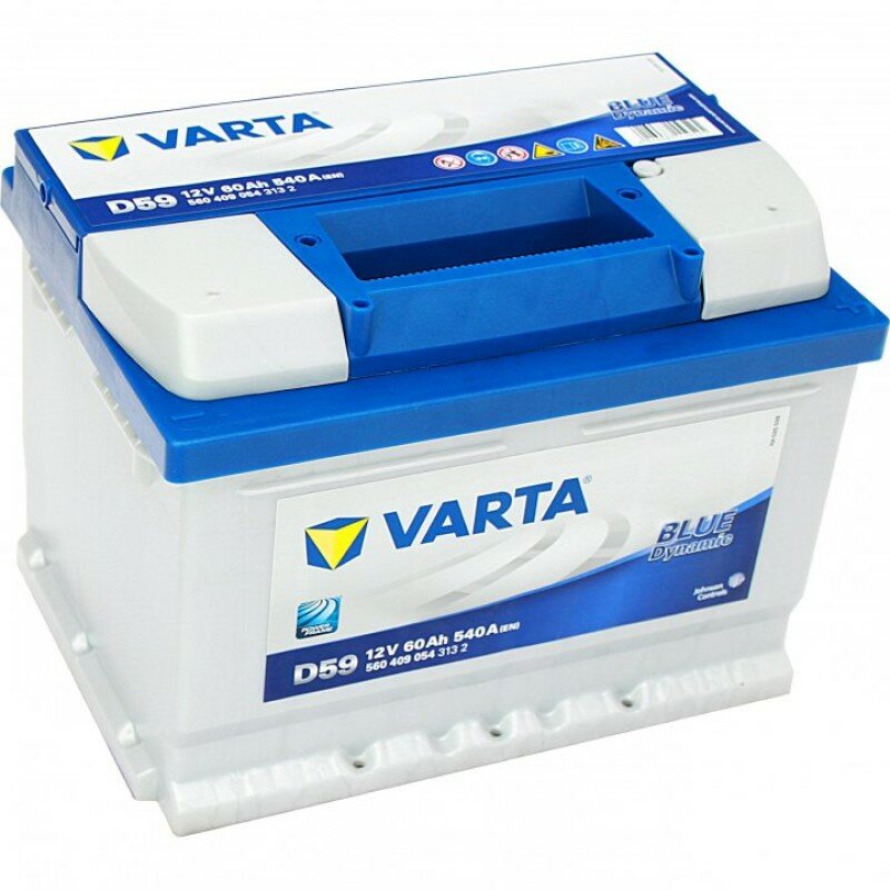 Аккумулятор varta blue dynamic 60 а/ч прямой l+ 242x175x190 l2 en 540 а