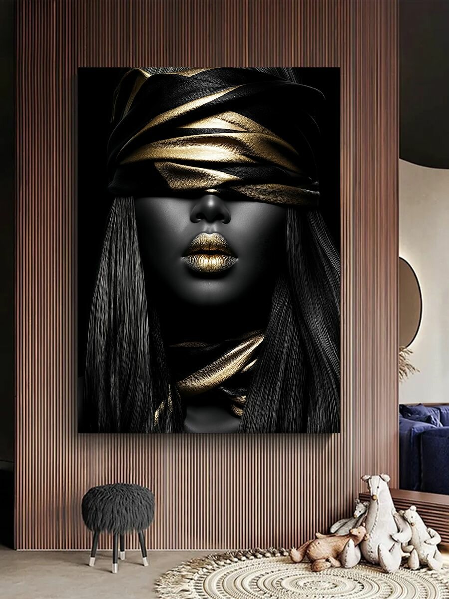 Картина на стену - "Девушка с повязкой на глазах" , 60х80 см.