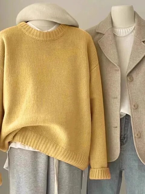 Мягкий вощеный свитер с круглым вырезом из 100% чистого кашемира, женский свободный свитер, короткий базовый свитер на осень и зиму