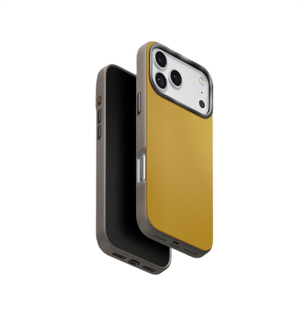 Защитный чехол UNIQ Lyden DS (MagSafe) для iPhone 17 Pro Max Canary Yellow/Flint Grey