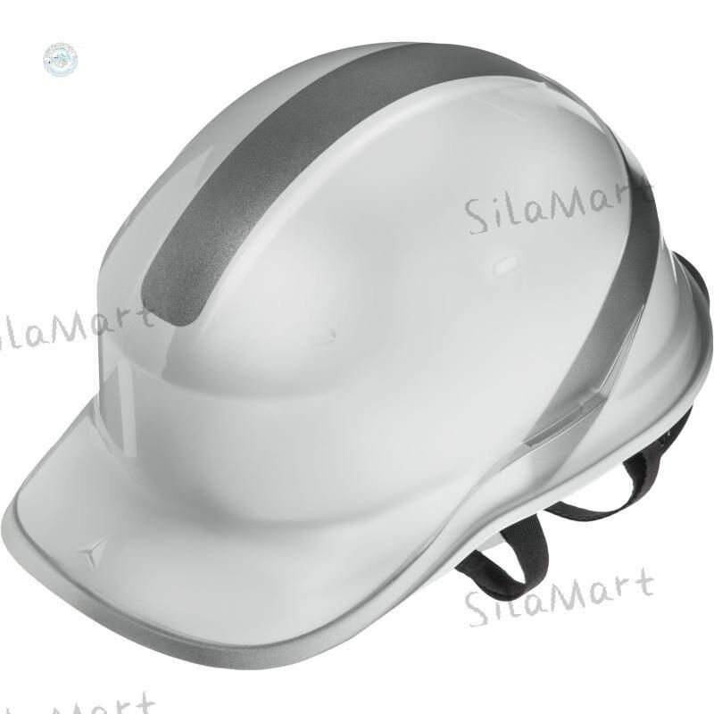 Белая строительная каска Delta Plus Diamond V UP, регулируемая ABS-защита с козырьком, электроизоляция, отражающие полосы, 53 63 см