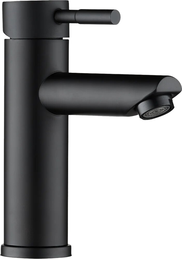 Смеситель для кухни Orange Steel M99-021b черный, матовый, однорычажный, нержавеющая сталь, с керамическим картриджем