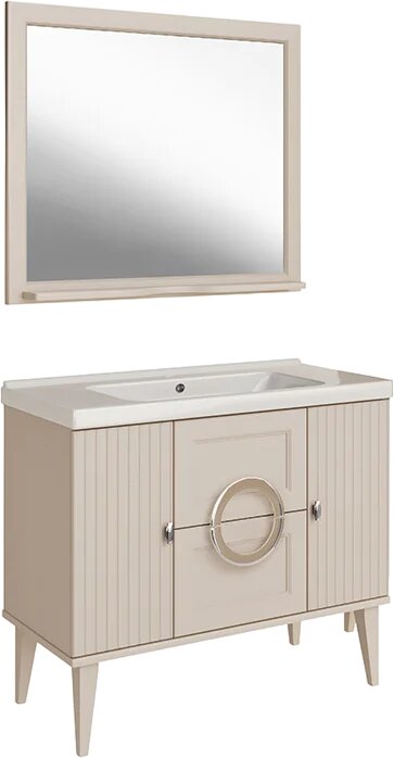 Мебель для ванной комнаты ASB-Woodline Федерика 100 тирамису софт