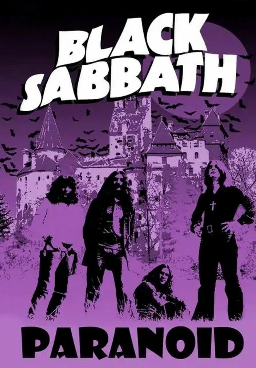 Плакат, постер Black Sabbath рок-группа на бумаге, размер 30х42см