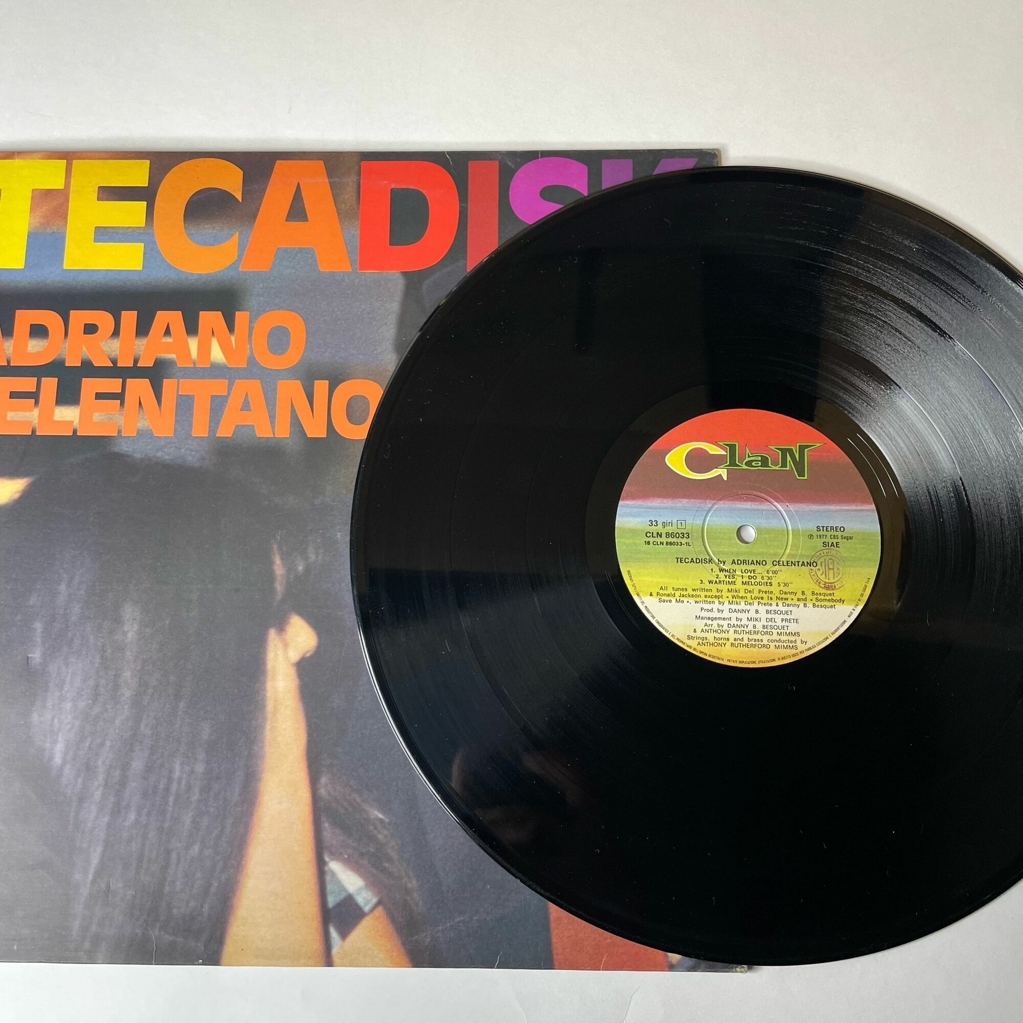 Винтажная виниловая пластинка LP Adriano Celentano Адриано Челентано Tecadisk (Италия 1977) Wartime Melodies