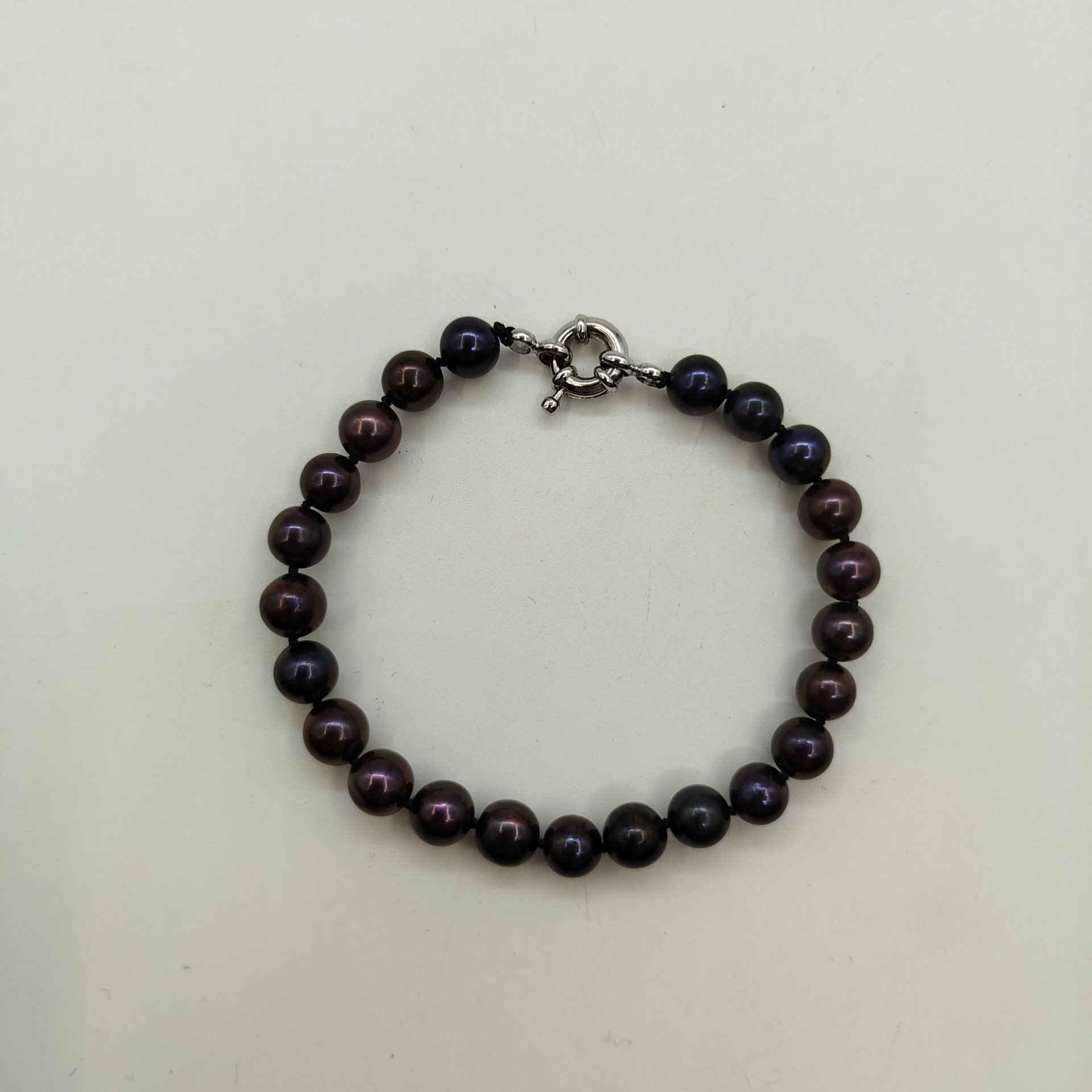 Браслет винтажный, металл, культивированный (черный) жемчуг, Азия, 1990-2010 гг.