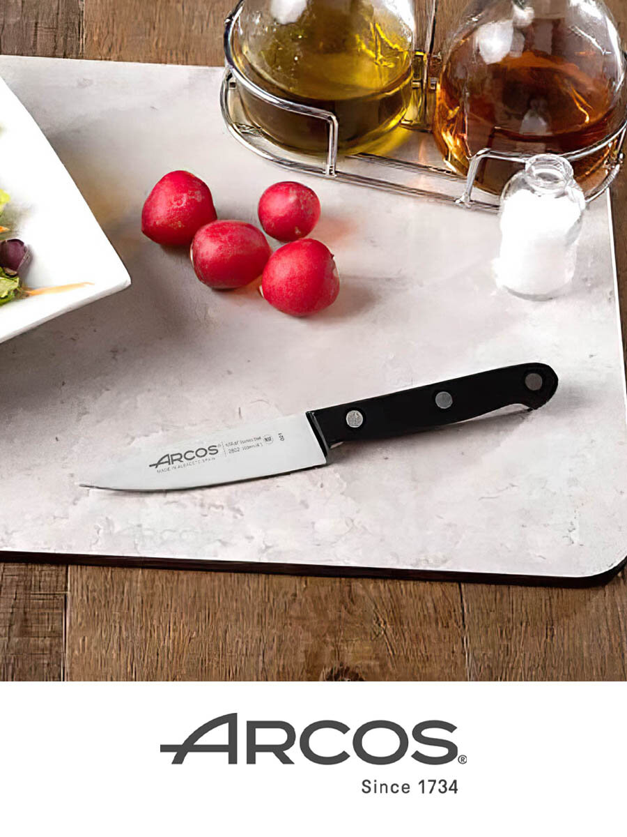 Нож для чистки Arcos Universal, лезвие 10 см, нержавеющая сталь/пластик