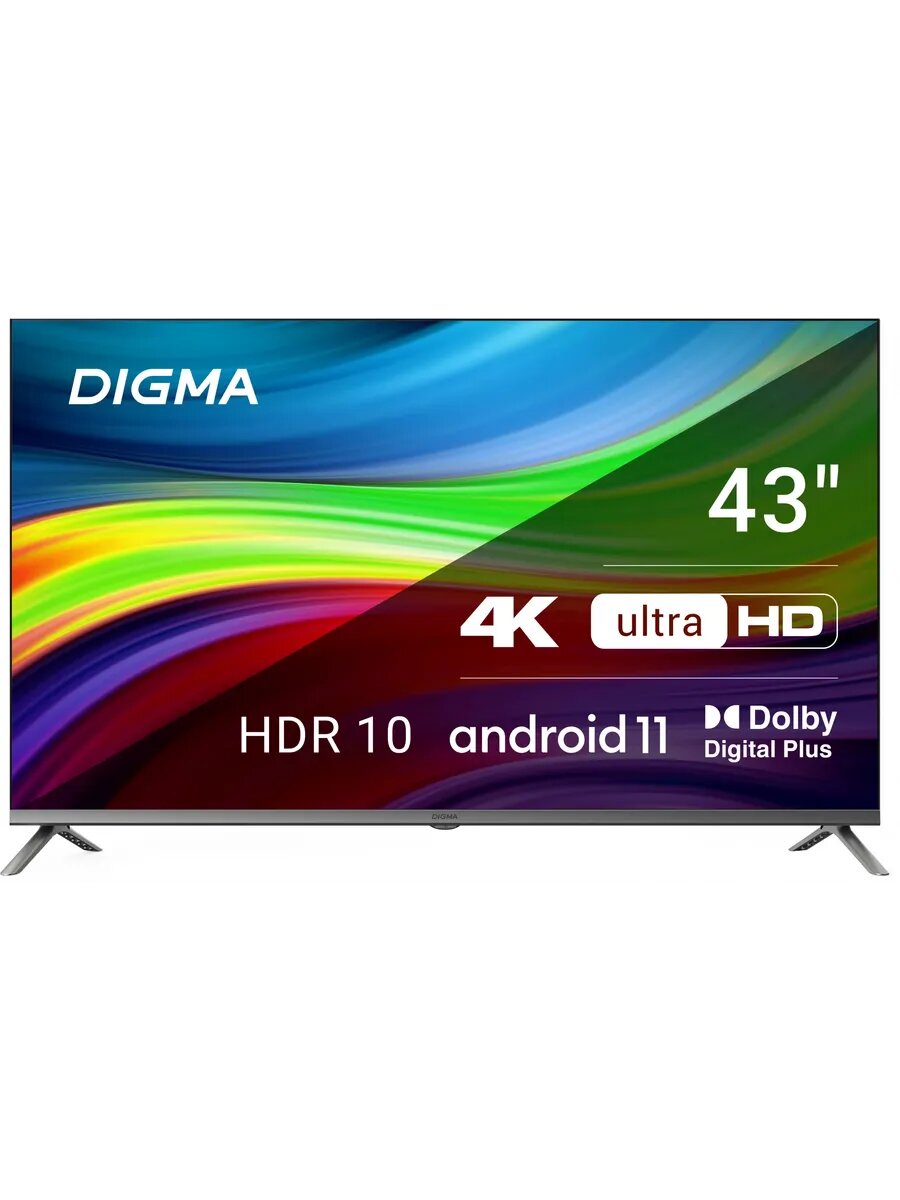 Телевизор LED 43" DM-LED43UBB41 Android TV Frameless Metal