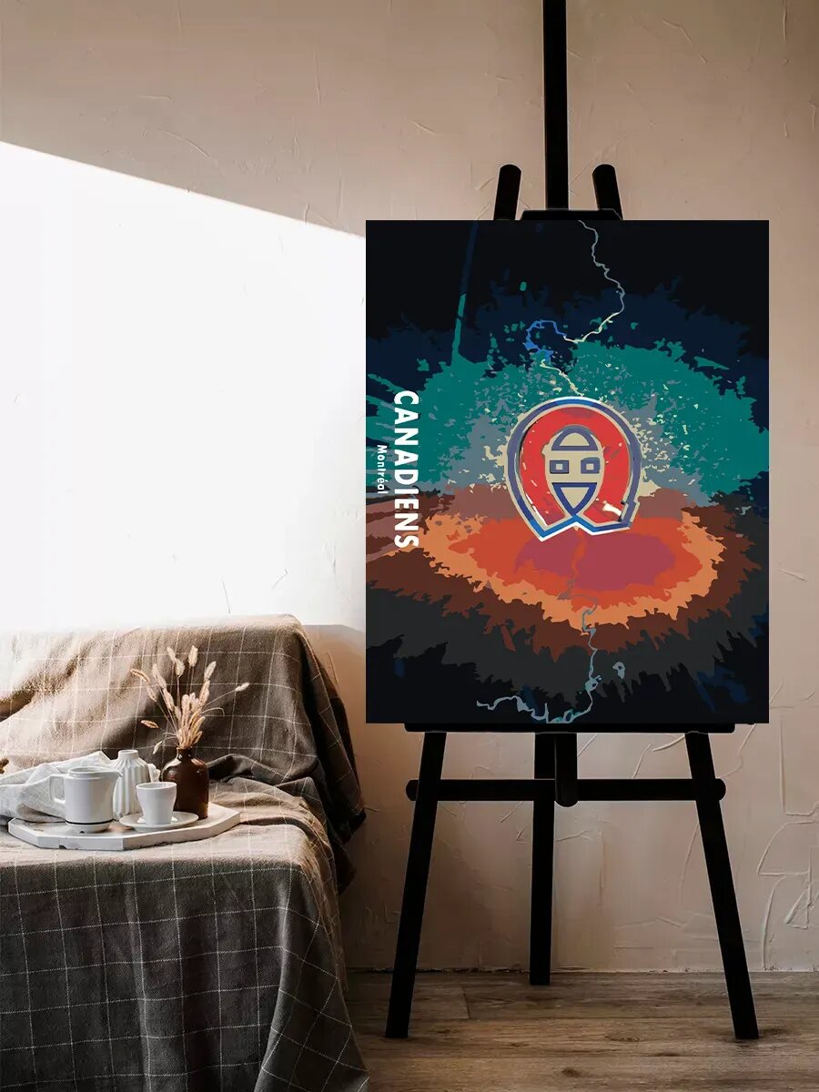 Картина по номерам Монреаль Канадиенс Хоккейный клуб Лого