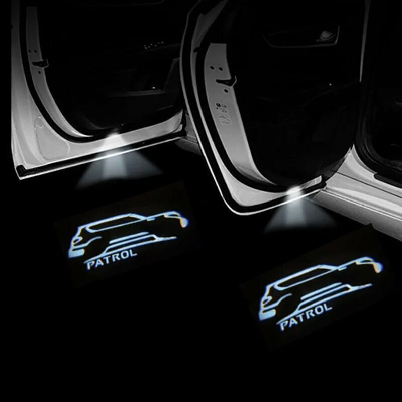 2 шт. светодиодный дверной проектор Shadow Ghost Light HD лампы для Patrol Y62 2013-2021 LOGO B