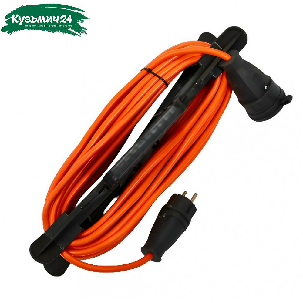 Удлинитель силовой ТОР 211 ПВС, с заземлением, 1 розетка, 10 м, 2.2 кВт, на рамке