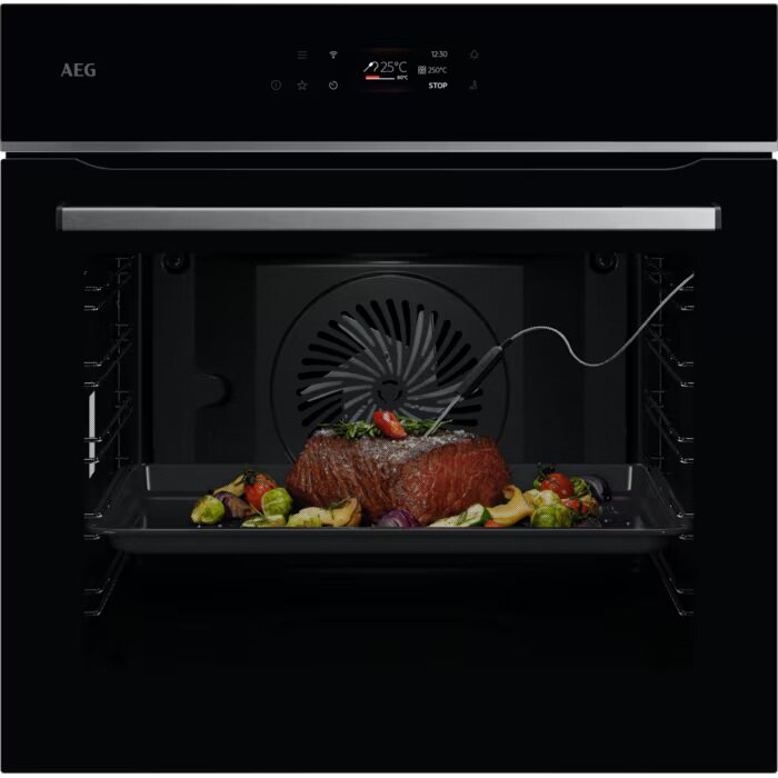 Встраиваемый духовой шкаф AEG OS6PB631AB, электрический, пиролитическая очистка, 71 литр