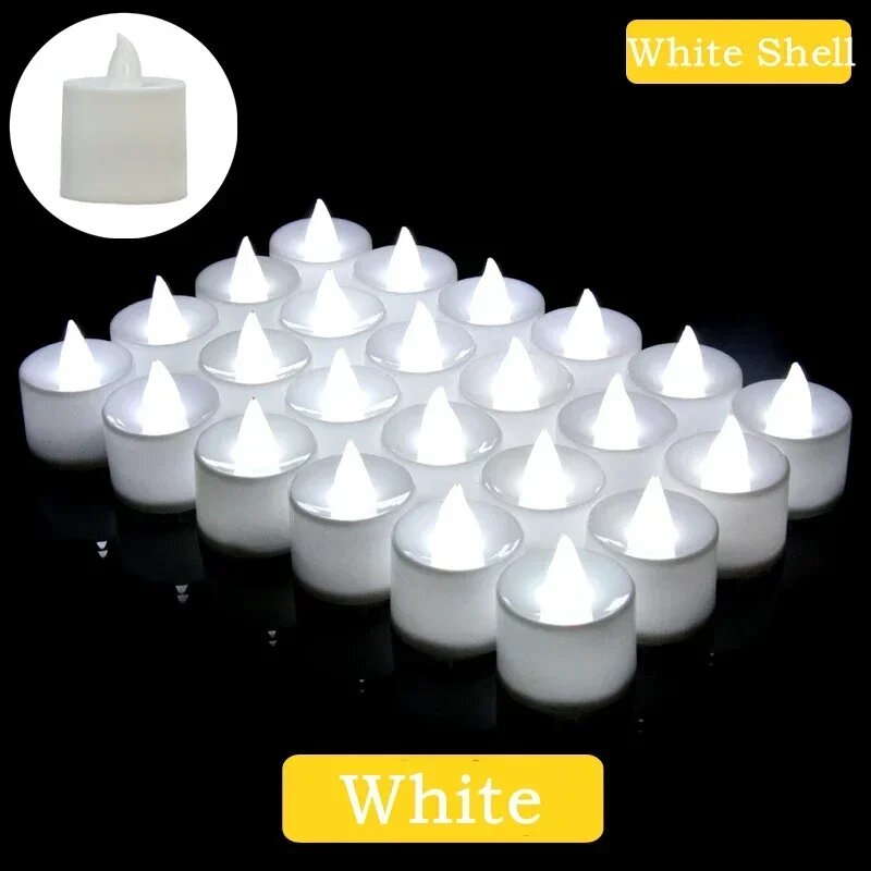 Светодиодные свечи VnnZzo 50-Pack(Recommend), Белый, White