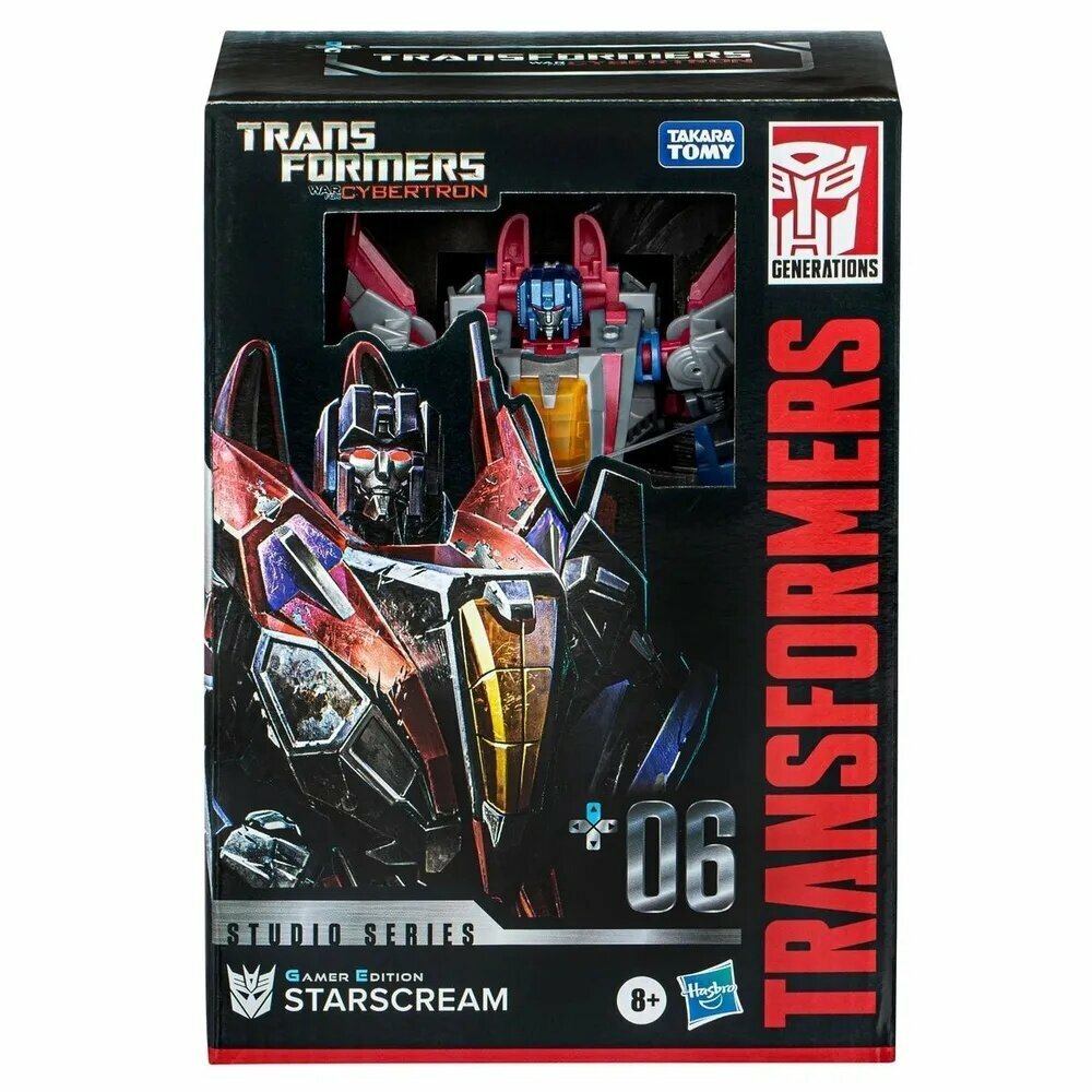 Трансформеры игрушки Hasbro Studio Series Voyager Transformers: War for Cybertron 06 Gamer Edition Starscream (16.5 cm) F8765