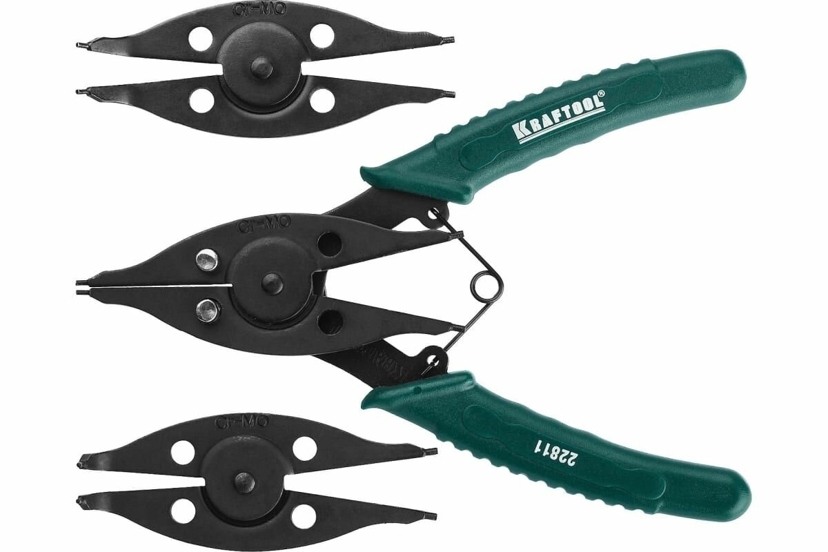 KRAFTOOL Universal 6-in-1, внешний/внутренний, съемник стопорных колец (22811)