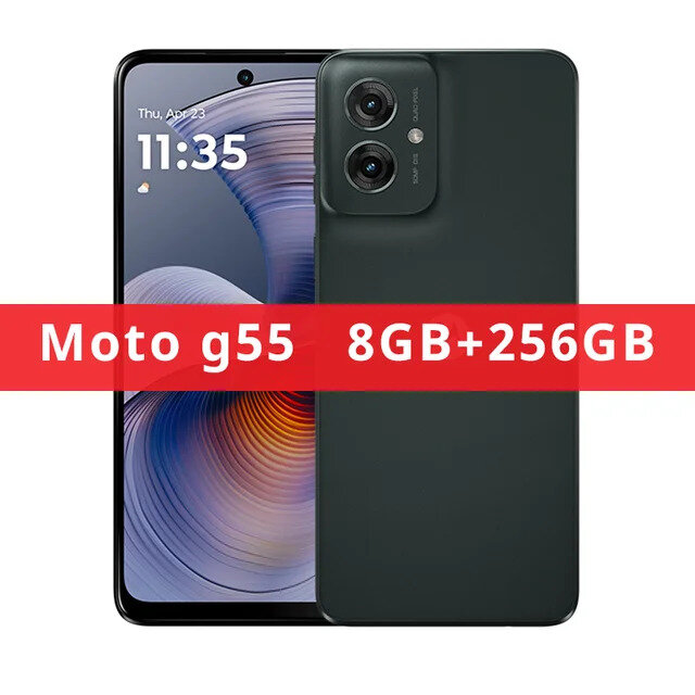 Смартфон Motorola MOTO G55, глобальный ПЗУ, оригинальный 6,5-дюймовый дисплей 120 Гц, MediaTek Dimensity 7025, процессор 50 МП, 256 ГБ, мобильный телефон . Русский язык.