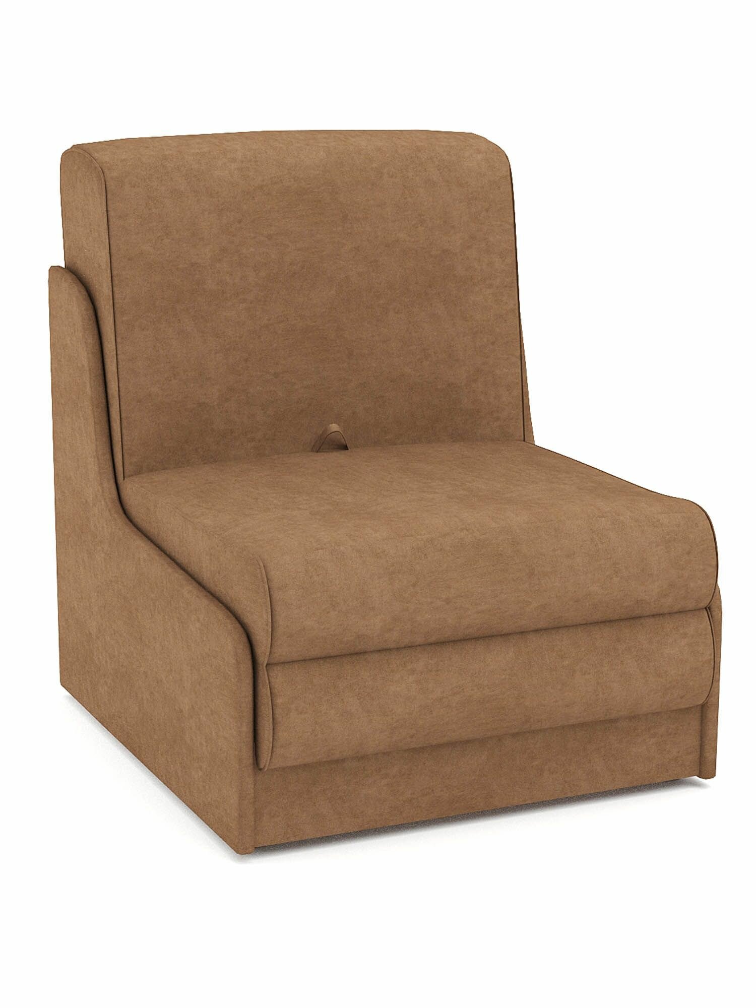 Кресло-кровать раскладное 70 см, без подлокотников, флок светло-коричневый №88 / олбп