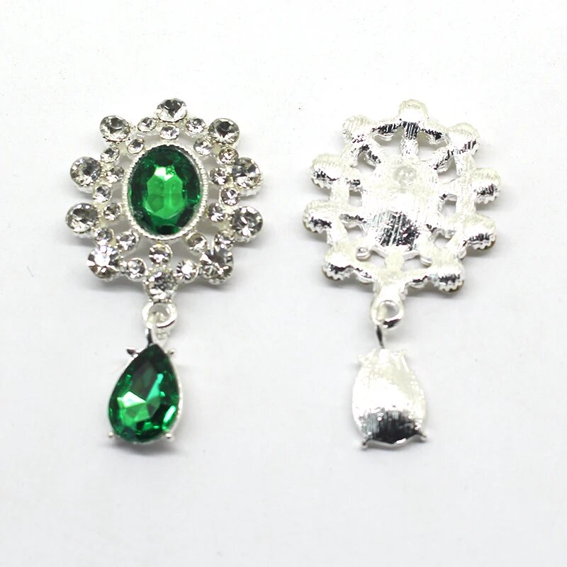 Броши из сплава YWXINX 10 шт. Изумрудный, 18