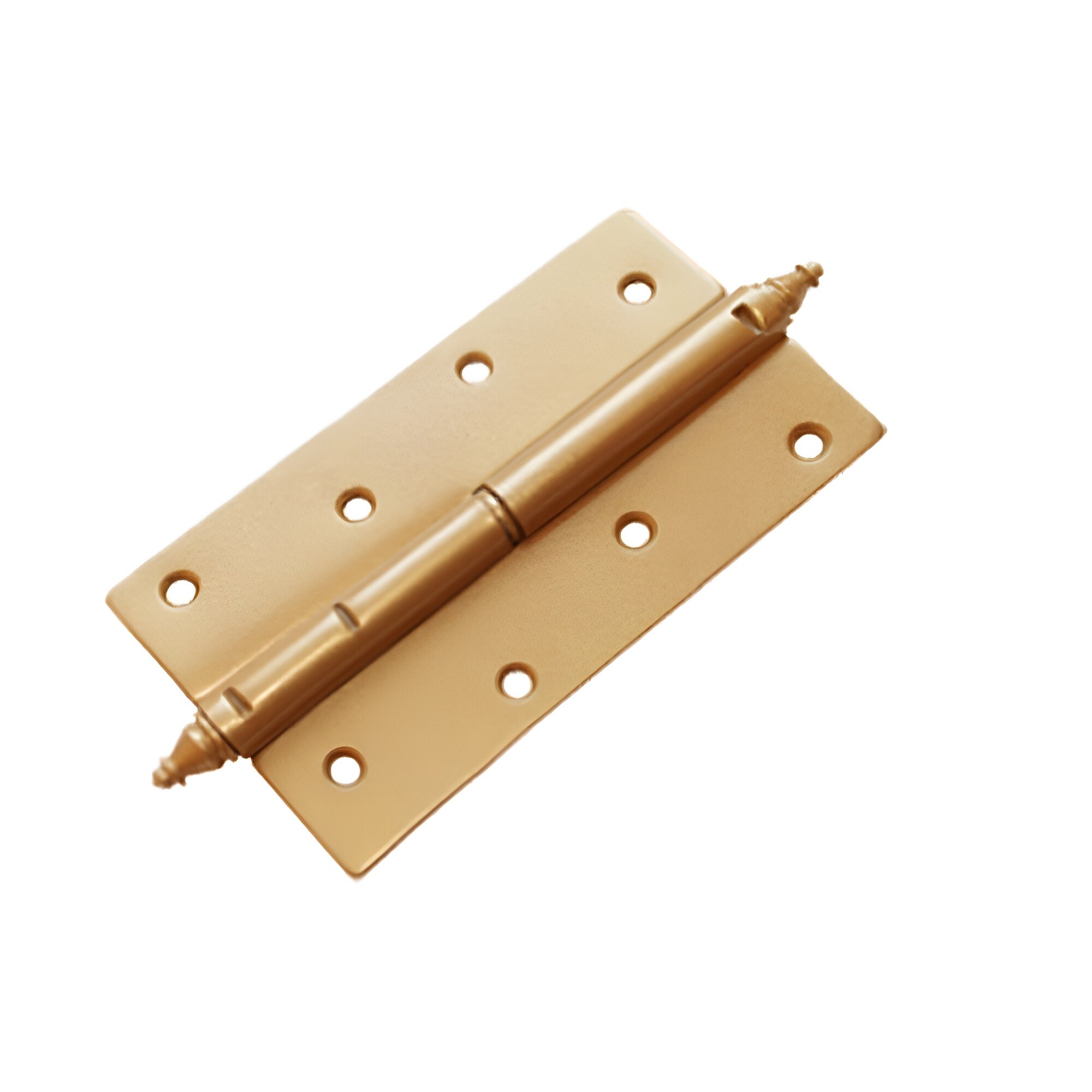 Петля накладная Домарт ПН-130, правая, с фигурным запятником, золото