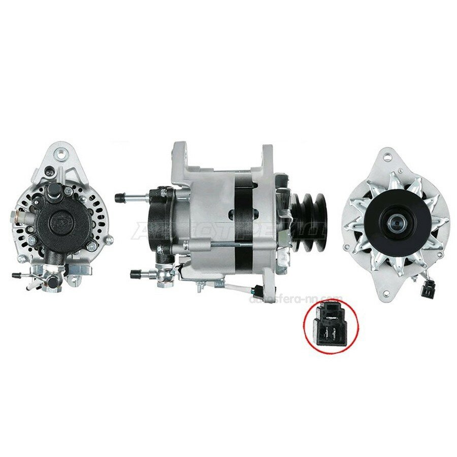 SAT ST850098 Генератор TOYOTA DYNA 100/150 2.4D 87-88/HIACE 87-95/HI-LUX 2.4D RN/LN/YN 12V 55A 88-05 2L/3L