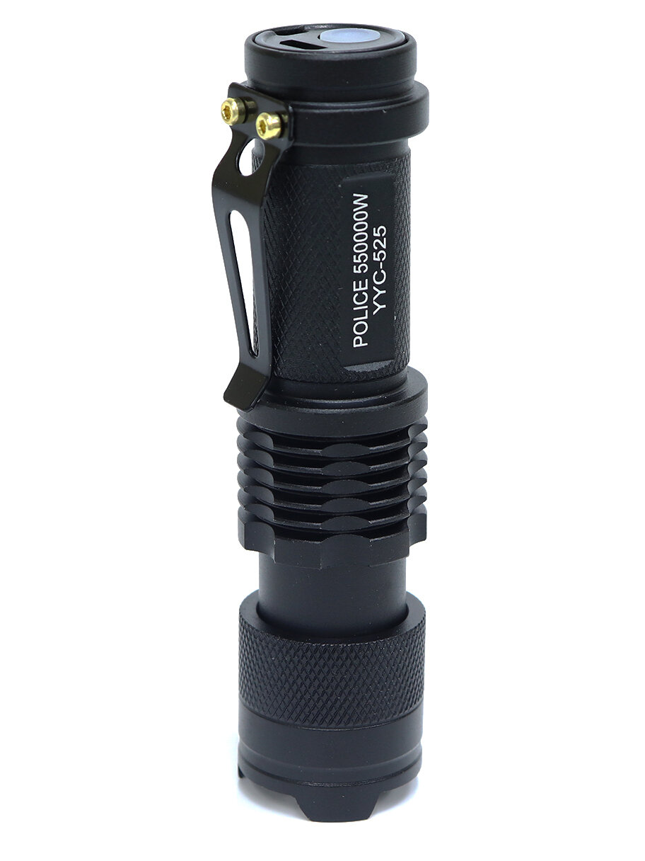 Тактический фонарь YYC-535-T6 (micro-usb), с зажимом на ремень