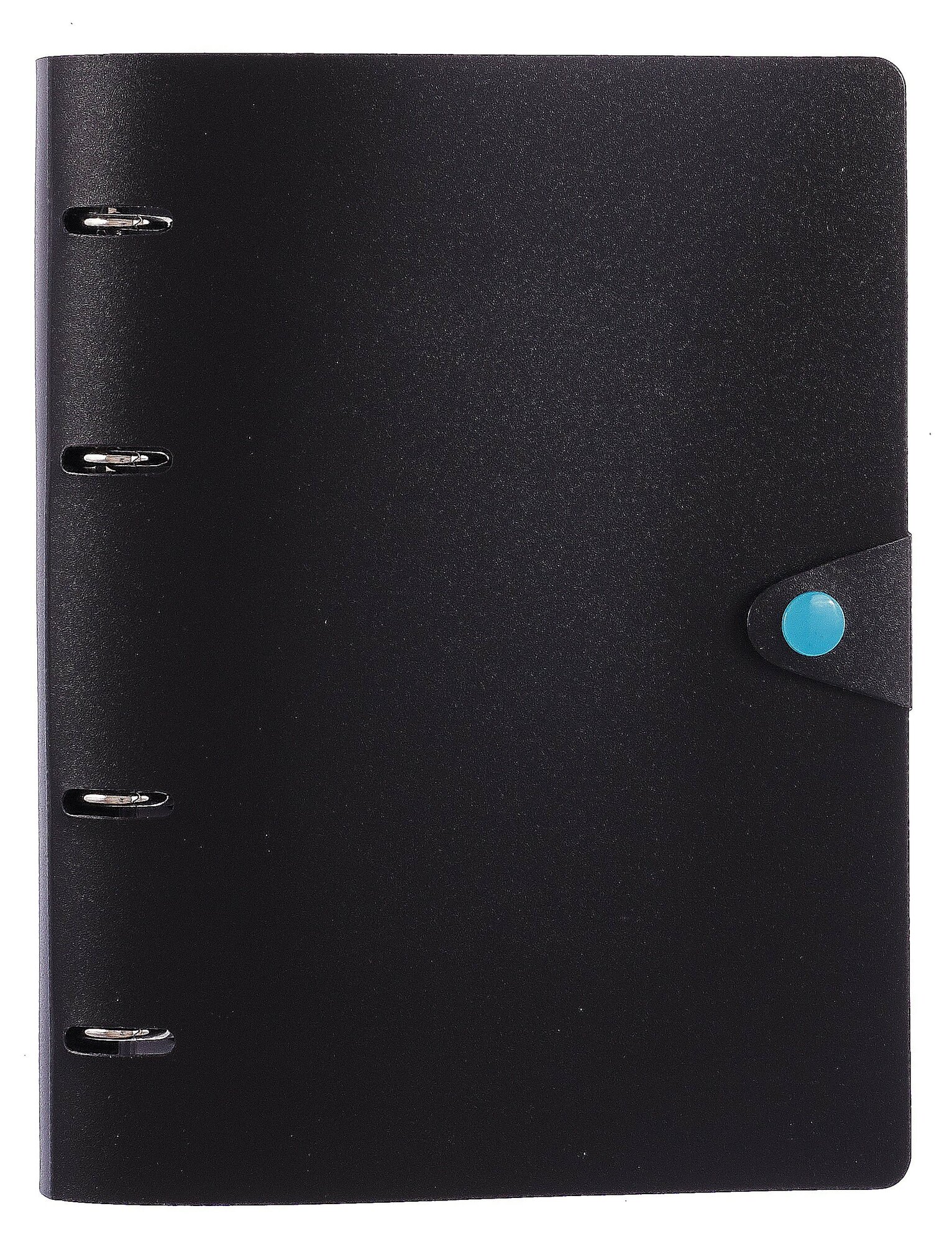 Тетрадь 80 листов, клетка, "Favorite Black. No 3" на кольцах, сменный блок, на кнопке