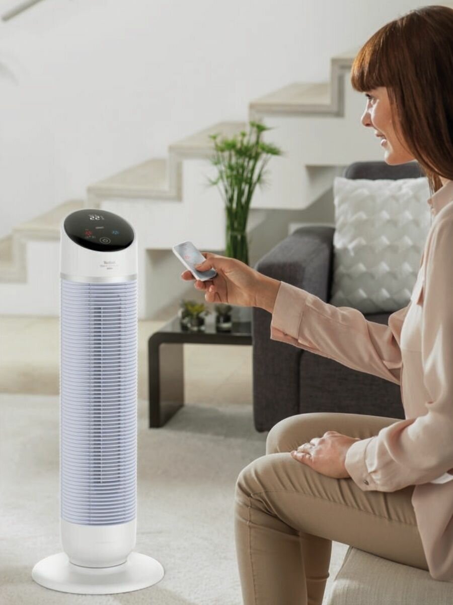 Колонный тепловентилятор Tefal Silent Comfort 3in1 HE8120F0